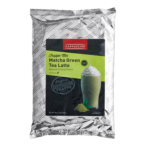 Cappuccine Supreme Matcha Latte Frappe Mix 3 lb. - 5/Case