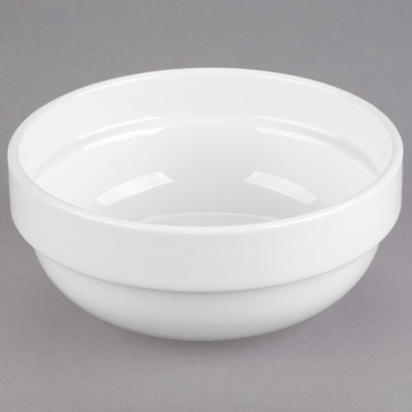 Libbey Slenda 13 oz. Royal Rideau White Stacking Porcelain Soup and ...