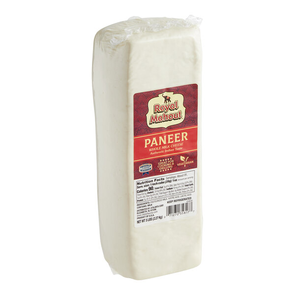 Royal Mahout Paneer Cheese 5 lb. - 4/Case