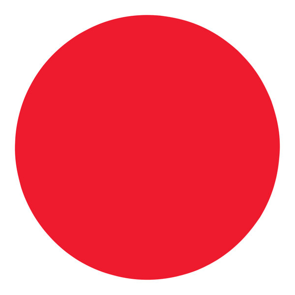 Tape Logic 3/4" Fluorescent Red Semi-Gloss Paper Removable Round ...