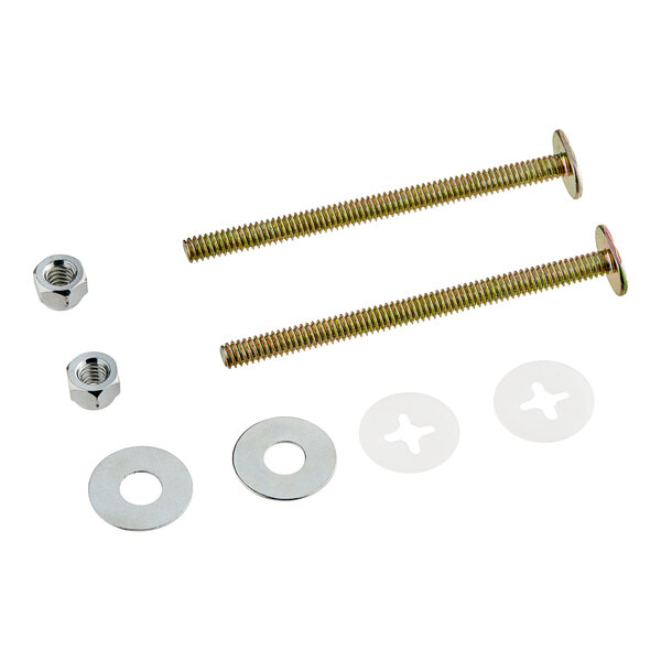Eastman 40025 1/4" x 3 1/2" Brass Closet Bolt Set
