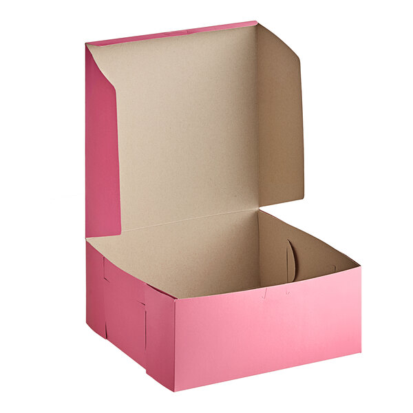 Southern Champion 12" x 12" x 5" Pink Cake / Bakery Box - 100/Case