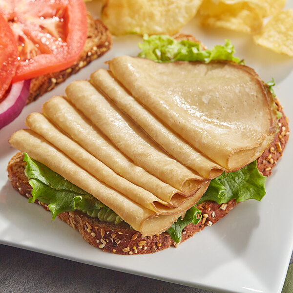 Tofurky Next-Gen Vegan Oven Roasted Turk'y Deli Slices 1 lb. - 10/Case