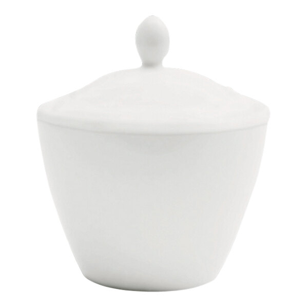 Steelite Performance Simplicity 7.5 oz. Madison Sugar Pot with Lid - 6/Case