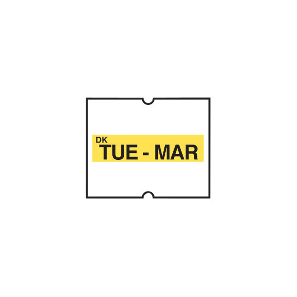 DayMark DuraMark™ 13/16" x 11/16" Permanent Tuesday Day of the Week ...