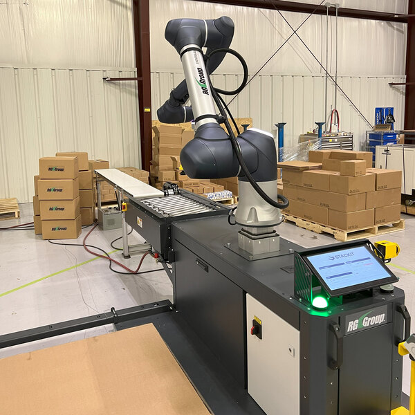 RG Group QueBot D 40 lb. Robotic Palletizer with 60" Max Pallet Height