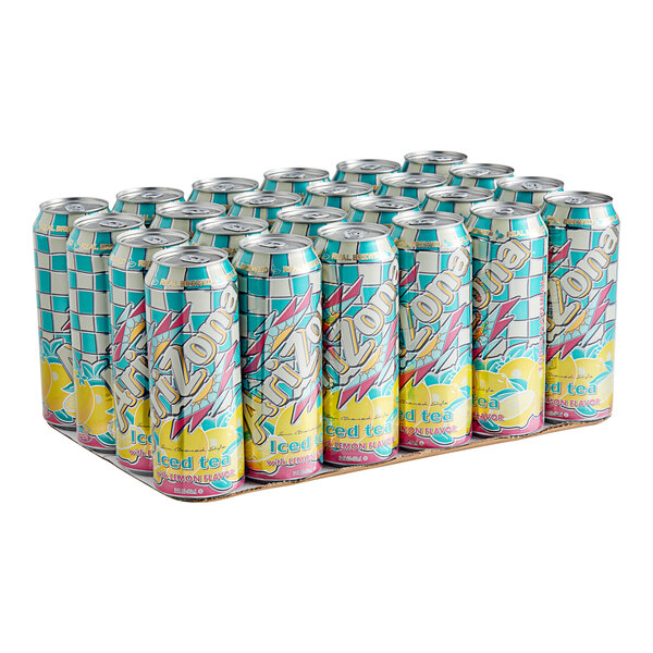 AriZona Lemon Iced Tea 22 fl. oz. Can - 24/Case