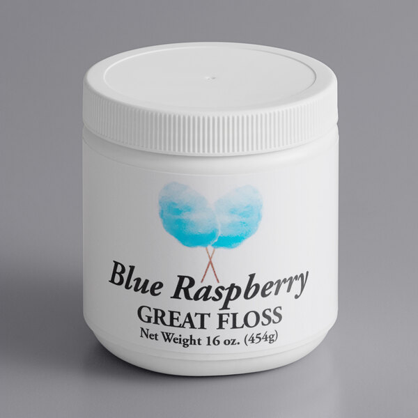 Great Western Great Floss 1 lb. Container Blue Raspberry Cotton Candy ...