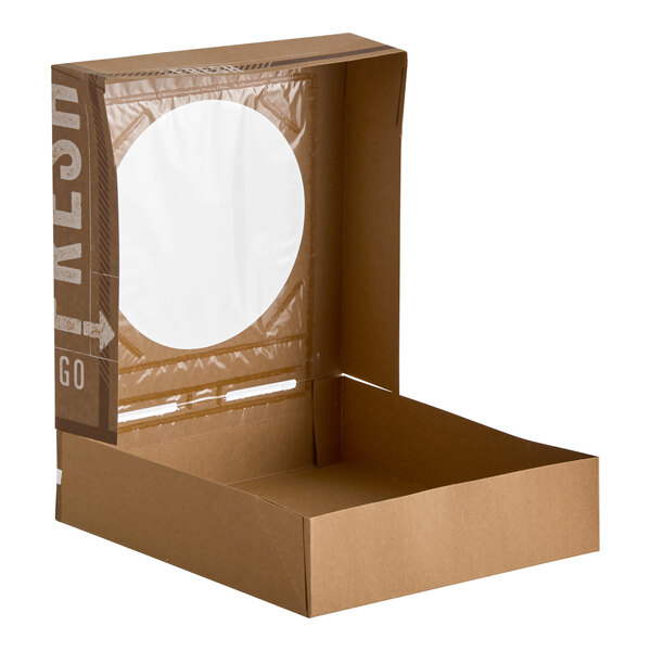 Innopak To Go Fresh 10" x 10" x 2 1/2" Kraft Auto-Popup Window Pie ...