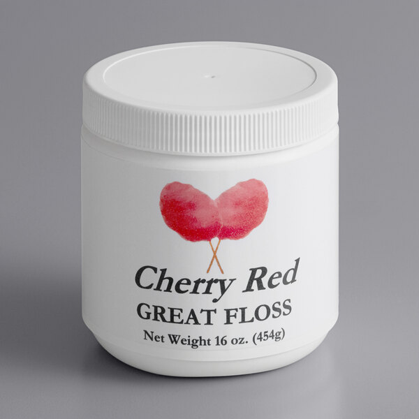 Great Western Great Floss 1 lb. Red Cherry Cotton Candy Concentrate Sugar