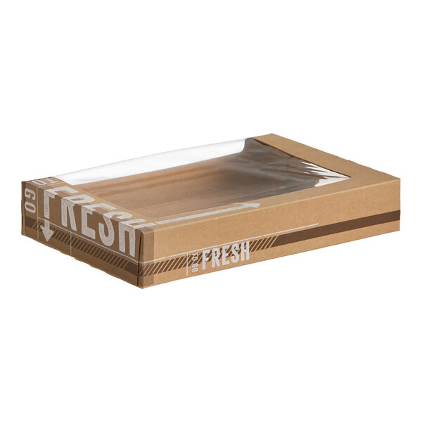 Innopak To Go Fresh 11 1/2" x 8" x 2" Kraft Auto-Popup Window Donut ...