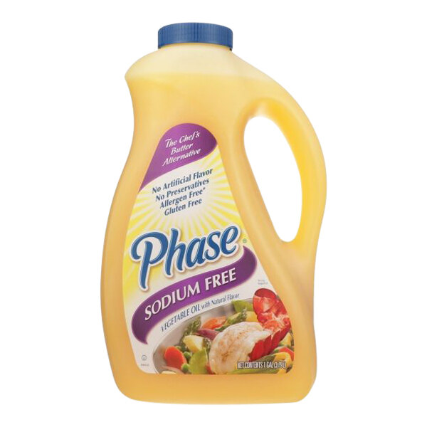 Phase Sodium-Free Butter-Flavored Vegetable Oil 1 Gallon - 3/Case
