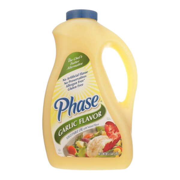 Phase Garlic Butter-Flavored Vegetable Oil 1 Gallon - 3/Case