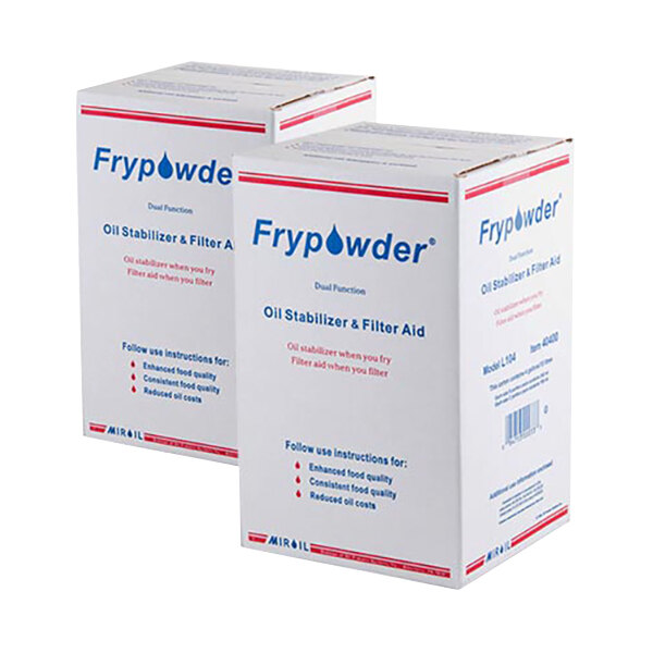MirOil L106 FryPowder 4 Gallon Fry Oil Stabilizer / Filter Powder - 2/Pack