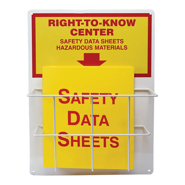 Accuform GHS 20" x 15" Aluminum "Right-To-Know Center / Safety Data ...