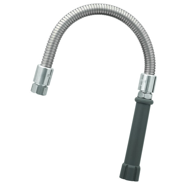 T&S B-0018-H 18" Stainless Steel Flex Hose Assembly with Handle and ...