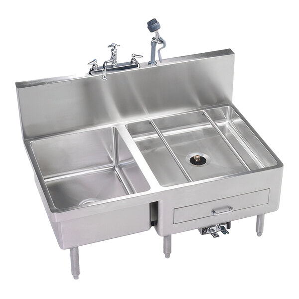 IMC/Teddy DL20-1 18 1/2" x 25 1/2" Freestanding Utility Sink with 21 1/ ...