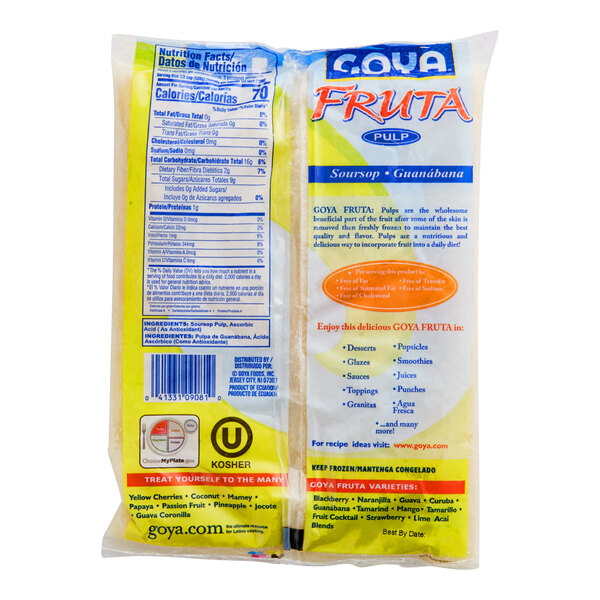 Goya Fruta Guanabana (Soursop) Pulp 14 oz. - 12/Case
