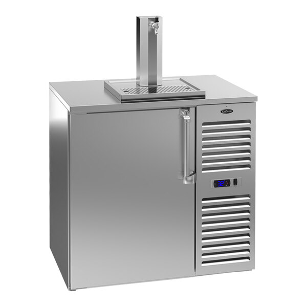 Krowne DB36R-SSS-R 36" Single Tap Kegerator Beer Dispenser with Right ...