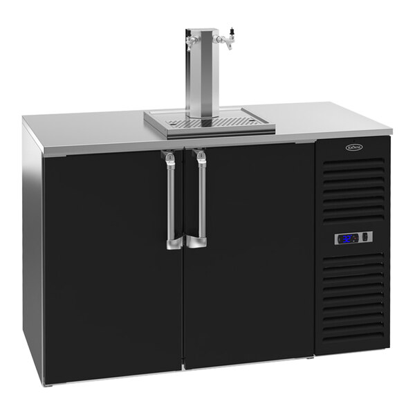 Krowne DB52R-BSS-LR 52" Double Tap Narrow Door Kegerator Beer Dispenser ...