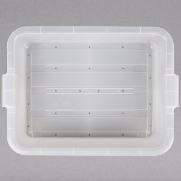 Vollrath 1511-C13 Perforated Drain Box - Traex Color-Mate Clear 20" x ...