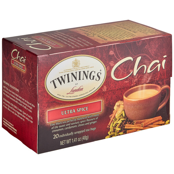 Twinings Ultra Spice Chai Tea Bags - 120/Case