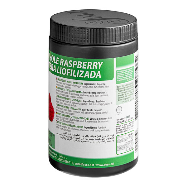 Sosa Freeze-Dried Whole Raspberries 2.6 oz. - 6/Case