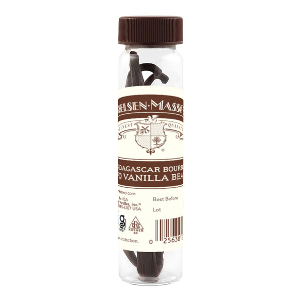 Nielsen-Massey 2-Count Madagascar Bourbon Vanilla Bean Vial - 12/Case