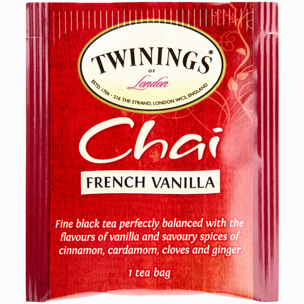 Twinings 20-Count French Vanilla Chai Tea Bags - 6/Case