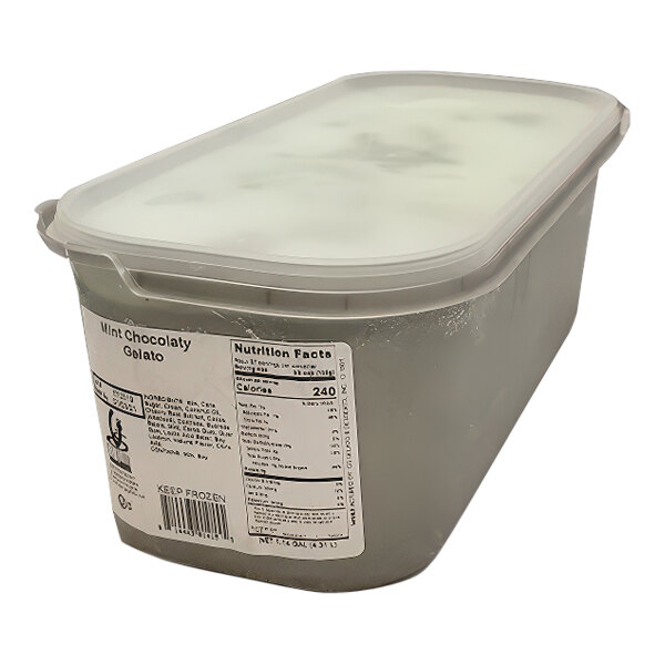 G.S. Gelato Mint Chocolaty Gelato 5 Liter Container