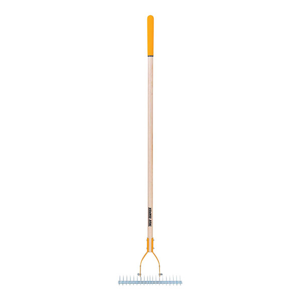 True Temper 15" Adjustable Thatch Rake with Hardwood Handle and Cushion ...