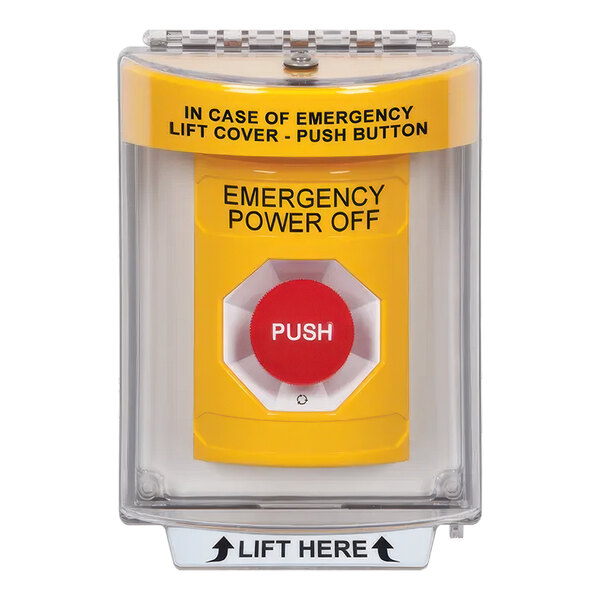 Safety Technology International Stopper Station Yellow "Emergency Power ...