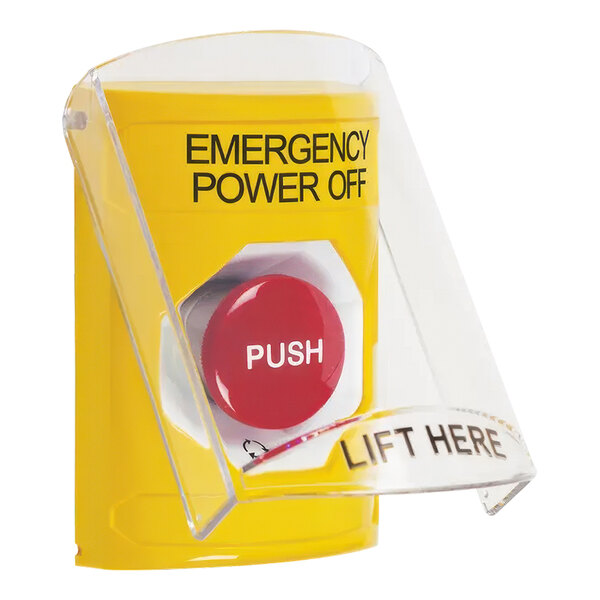 Safety Technology International Stopper Station Yellow "Emergency Power ...