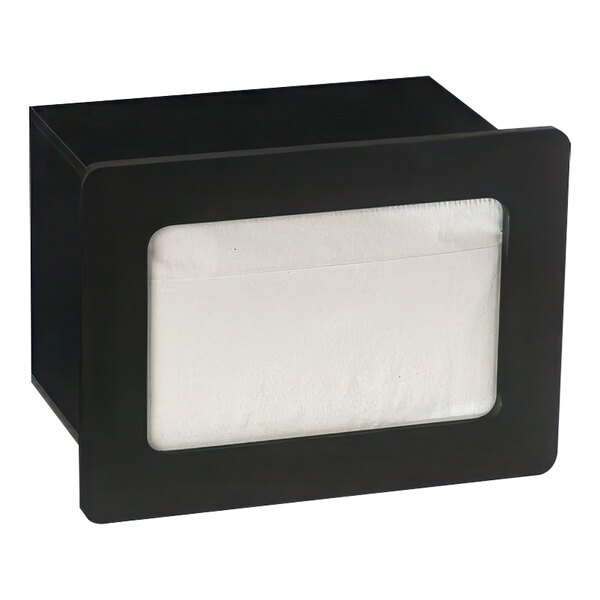 Dispense-Rite Black Polystyrene Built-In Flush Mount Fullfold Napkin ...