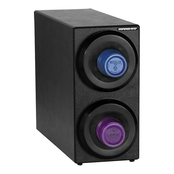 Dispense-Rite Black Polystyrene One-Size-Fits-All 2-Compartment ...