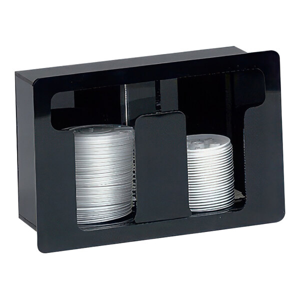 Dispense-Rite Black Acrylic 2-Section Built-In Flush-Mount Lid ...