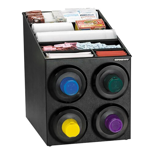 Dispense-Rite Black Polystyrene One-Size-Fits-All Countertop 4 ...