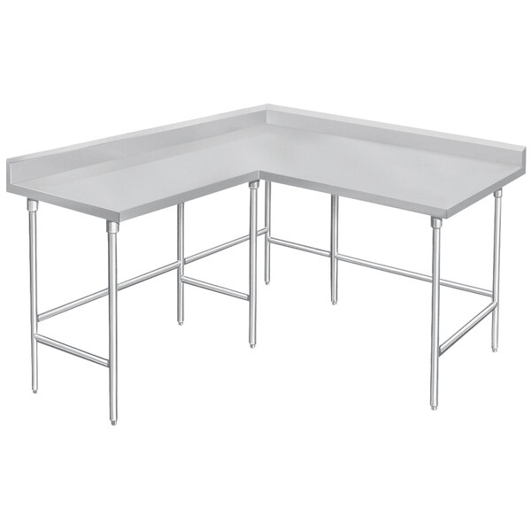 Advance Tabco KTMS-246 24" x 72" 14 Gauge L-Shaped Corner SS Commercial ...