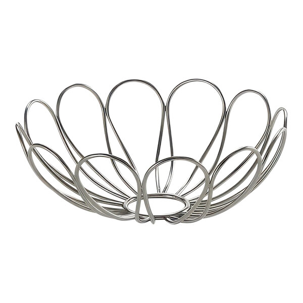 American Metalcraft 6 7/8" Round Stainless Steel Bloom Wire Basket BLM7 ...