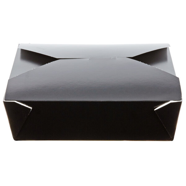 Fold-Pak 05BPBLACKM Bio-Pak Black Microwavable Paper #5 Take-Out ...