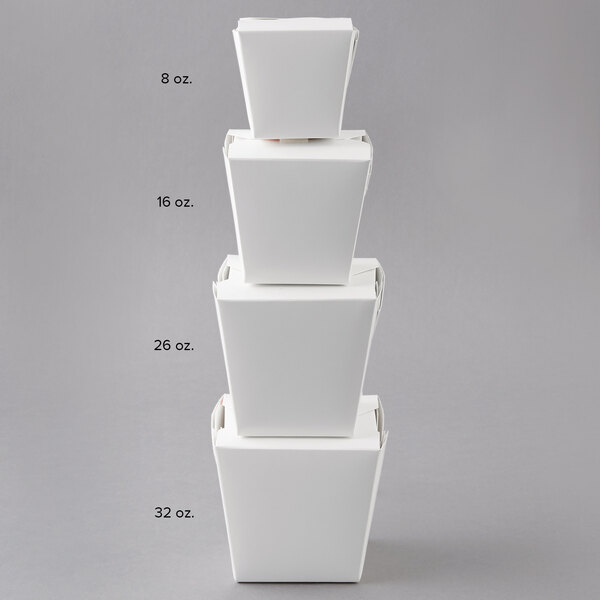 Fold-Pak 32MWWHITEM 32 oz. White Microwavable Paper Take-Out Container ...