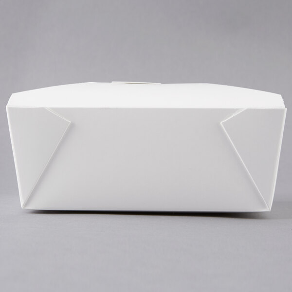 Fold-Pak 08BPWHITEM Bio-Pak 6" x 5" x 2" White Microwavable Paper #8 ...