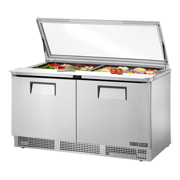 True TFP-64-24M-FGLID-HC 64 1/8" Mega Top Refrigerated Sandwich Prep ...