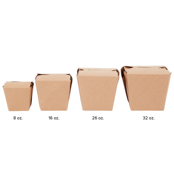 Fold-Pak Earth 08MWEARTHM 8 oz. Microwaveable Paper Take-Out Container ...