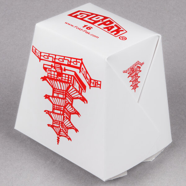 Fold-Pak 16MWPAGODM 16 oz. Pagoda Chinese / Asian Microwavable Paper ...