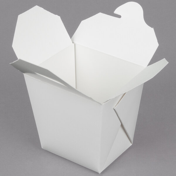 Fold-Pak 16MWWHITEM 16 oz. White Microwavable Paper Take-Out Container ...