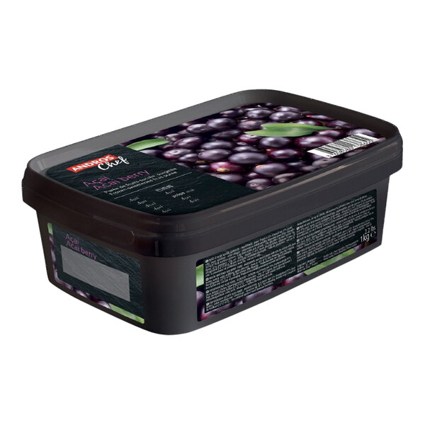 Andros Chef Sweetened Acai Berry Puree 2.2 lb. - 6/Case