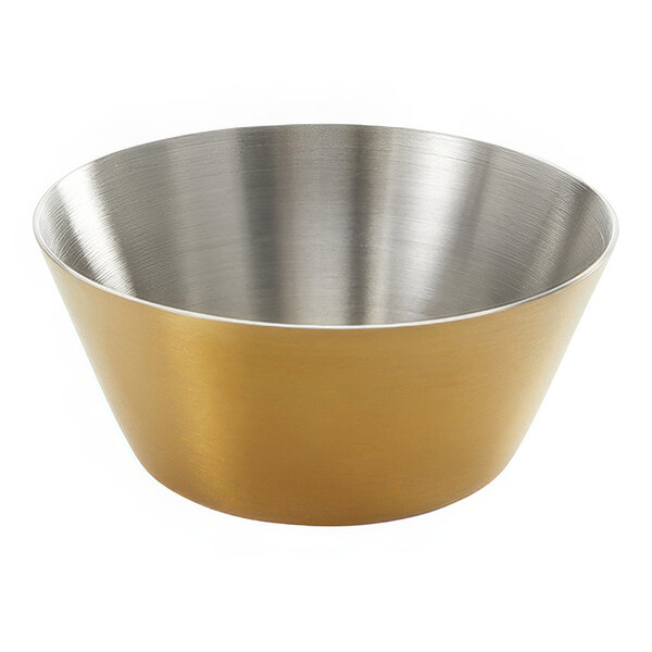 American Metalcraft 1.5 oz. Round Satin Gold Stainless Steel Sauce Cup ...