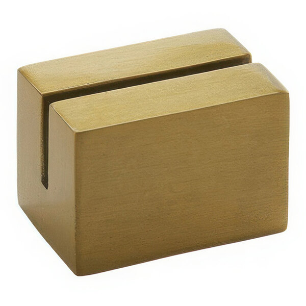 American Metalcraft 7/8" Golden Rectangular Cast Aluminum Card Holder ...