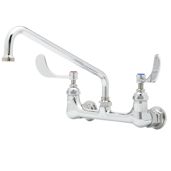 T&S B-0231-WH4 Wall Mounted Pantry Faucet with 8" Adjustable Centers ...
